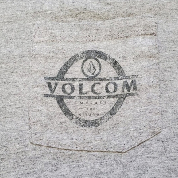 Volcom | Shirts | Volcom Gray Short Sleeve Tee With One Front Pocket ...